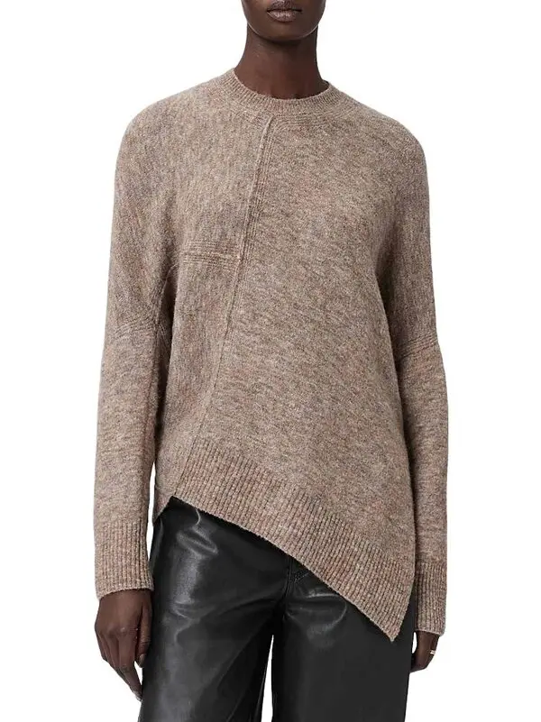 ALLSAINTS Lock Crewneck Top - Pine Bark