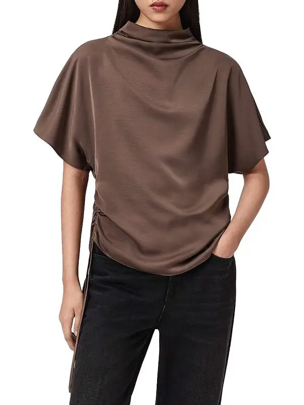 ALLSAINTS Leslie Top - Pot Brown
