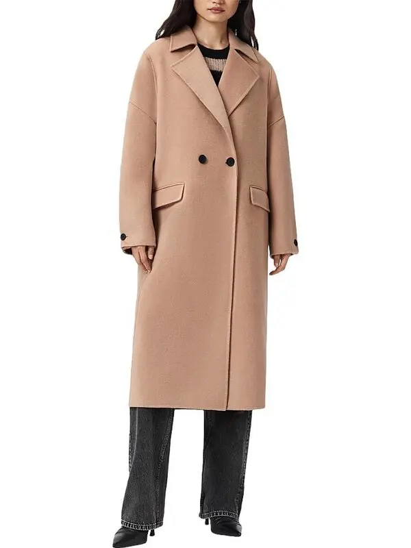 ALLSAINTS Sellma Coat - Camel Brown