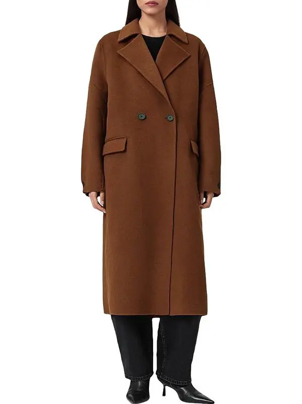 ALLSAINTS Sellma Coat - Cinnamon Brown