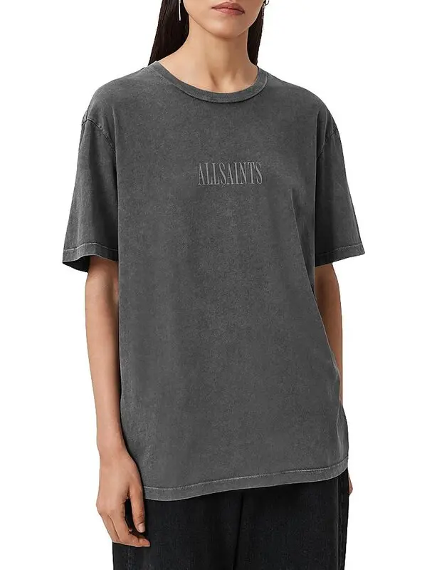 ALLSAINTS Wings Logo Boyfriend Tee - Washed Black