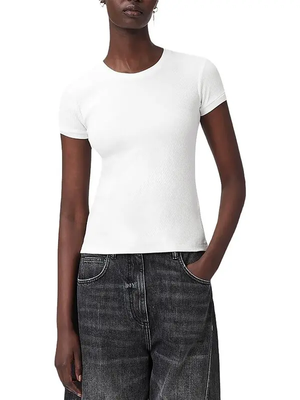 ALLSAINTS Gia Short Sleeve Tee - Chalk White