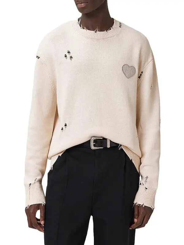 ALLSAINTS Theo Crewneck Sweater - Ecru White