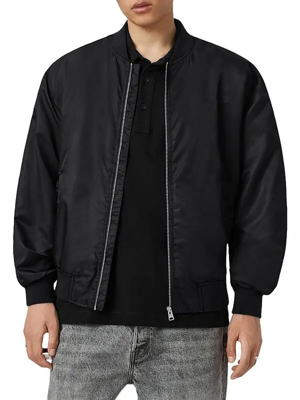 ALLSAINTS Relaxed Fit Bomber Jacket - Black