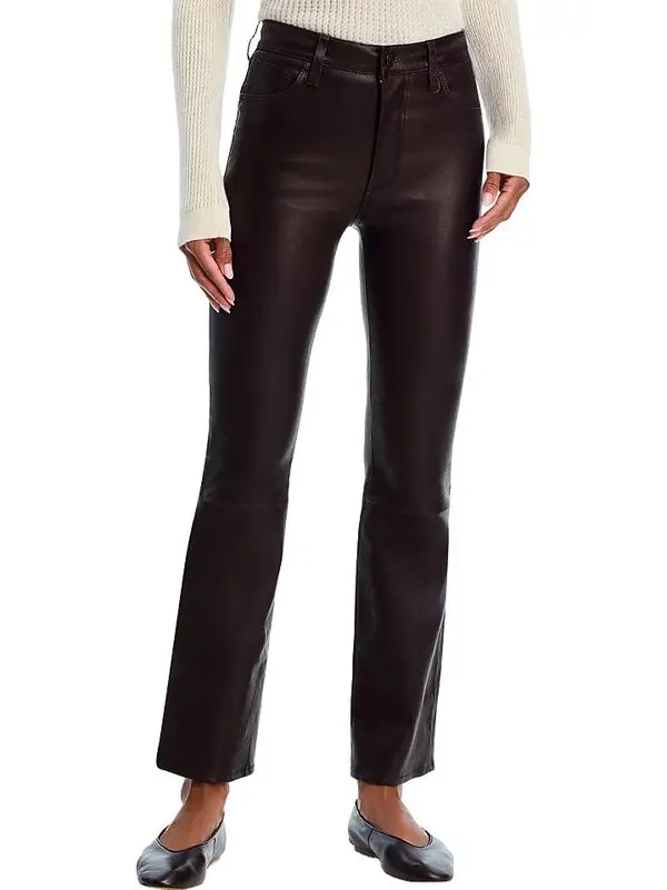 FRAME The Leather Reboot Crop Jeans - Truffle