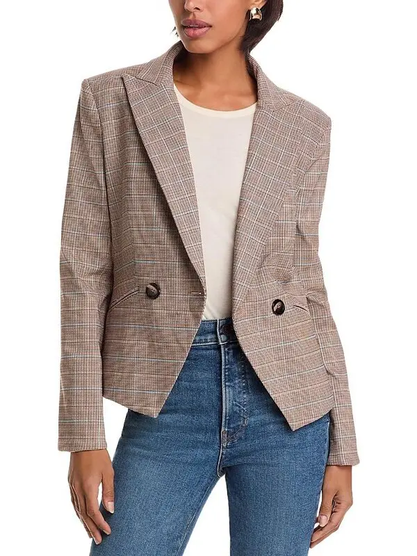 Veronica Beard Cropped Rickie Dicke Jacket - Hazelnut Multi