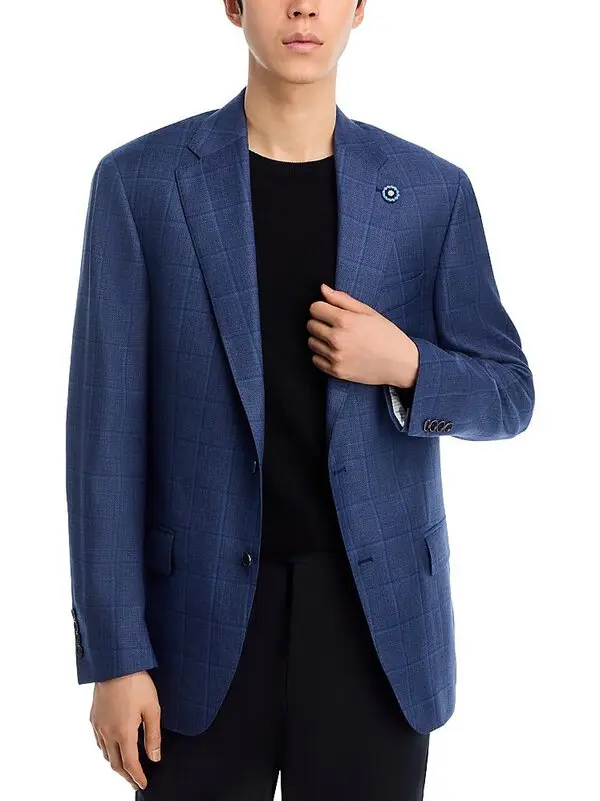Hart Schaffner Marx Windowpane Classic Fit Sport Coat - Blue