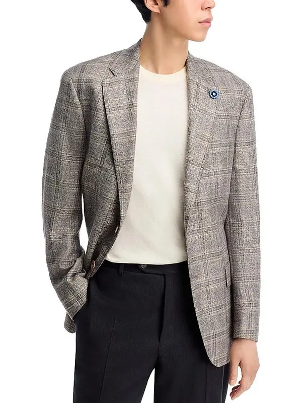 Hart Schaffner Marx Plaid Classic Fit Sport Coat - Tan/ Brown