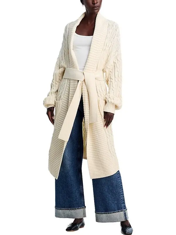 TOCCIN Olivia Wrap Cardigan - Ivory