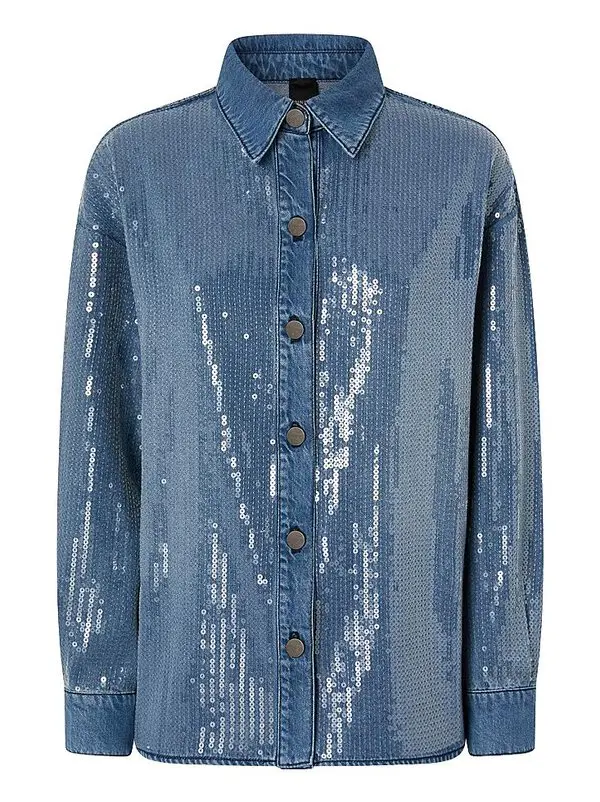 Pinko Sequinned Shirt - Mid Wash