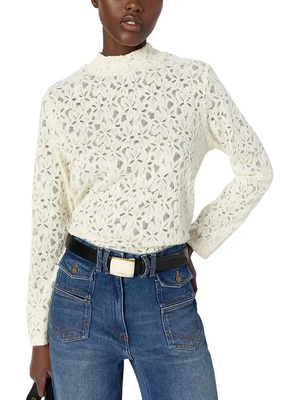 Gerard Darel Harmonie Long Sleeve Top - Ecru