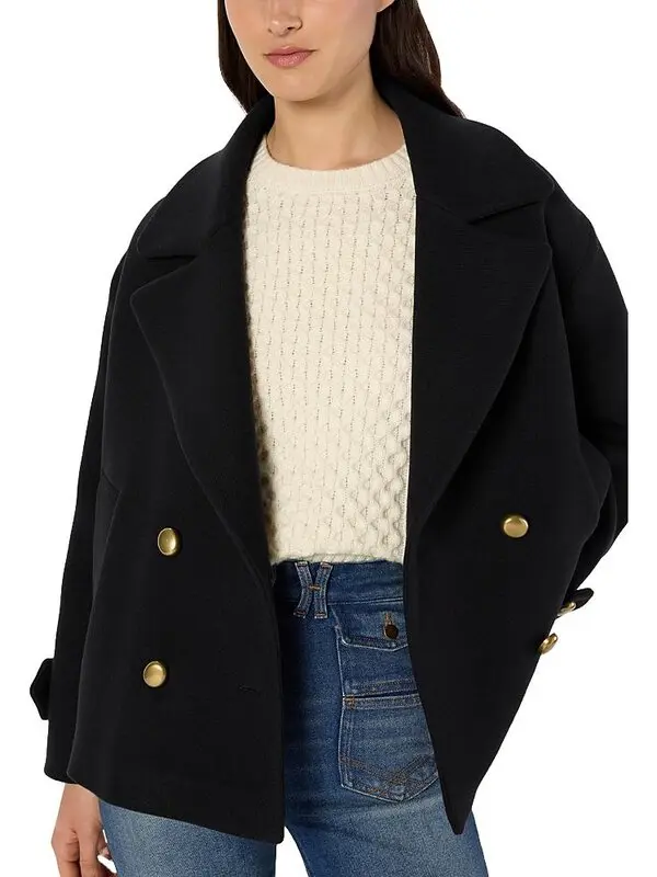 Gerard Darel Mouna Wool-blend Coat - Navy