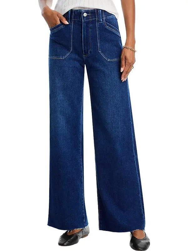 Paige Anessa High-rise Wide Leg Jeans - Live Forever