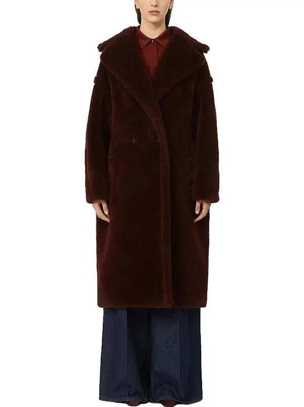 Max Mara Tedgirl Teddy Bear Overcoat - Cherry