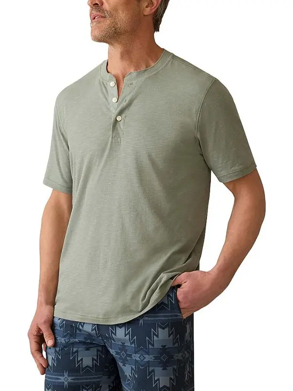 Faherty Brand Sunwashed Henley - Sage Creek