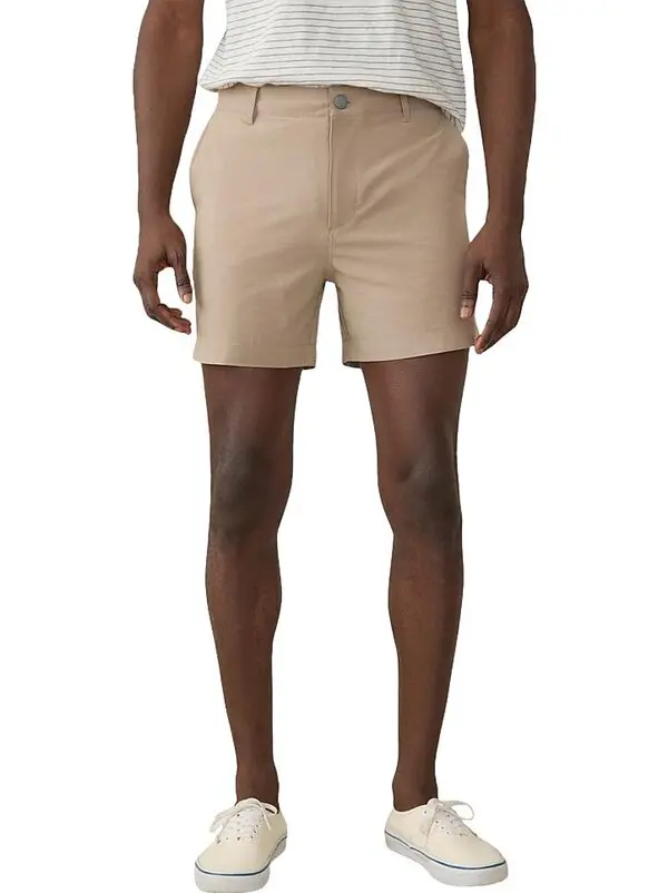 Faherty Brand All Day 5" Shorts - Khaki