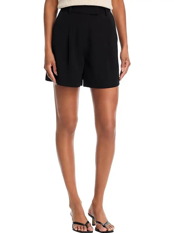 French Connection Harry Suiting Wide Leg Shorts - Black