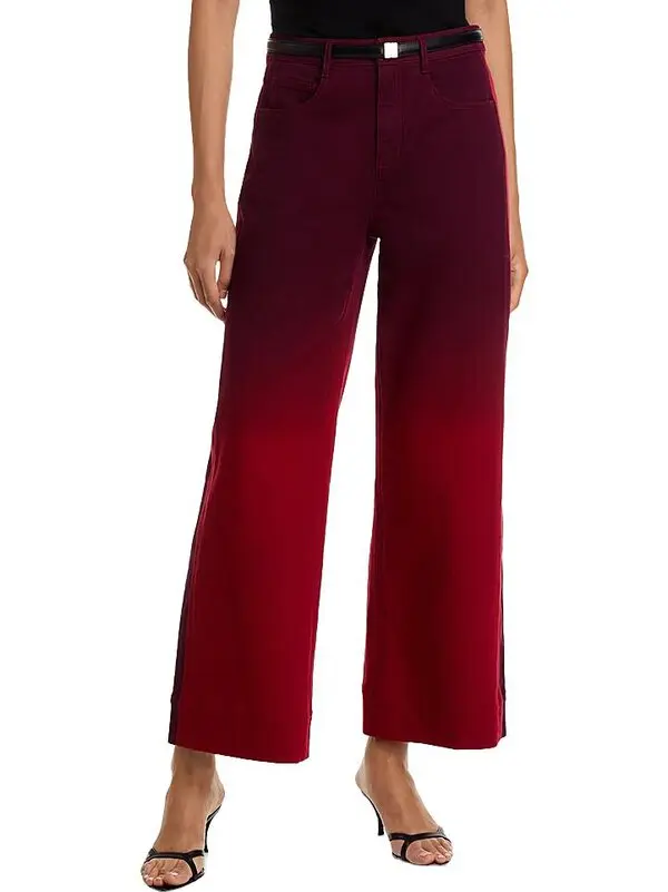 Cinq À Sept Betsy Degrade High-rise Wide-leg Jeans - Rosewood/pickled Beet
