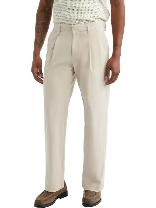 OPEN EDIT Straight Leg Pants - Beige Birch