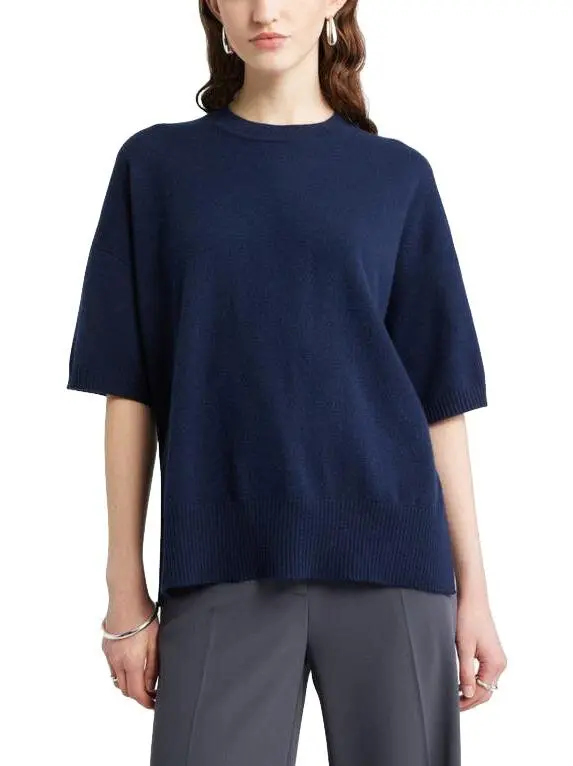 Nordstrom Relaxed Fit Cashmere Sweater - Navy Night