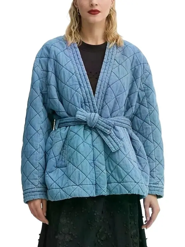 Munthe Quilted Denim Jacket - Blue