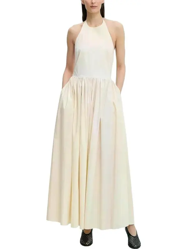 ISABELLE BLANCHE Halter-neck Maxi Dress - Neutrals