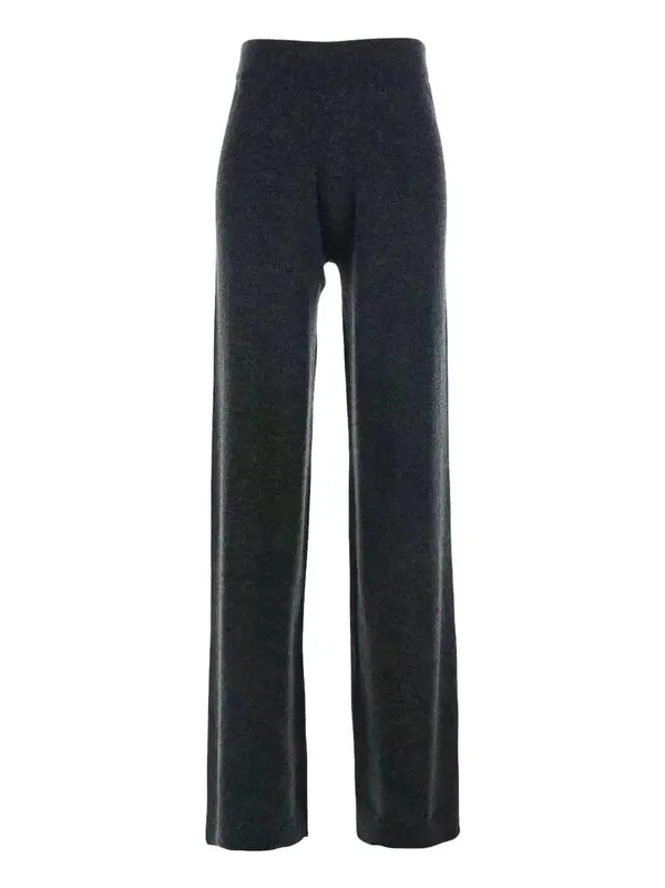 ALLUDE Straight-leg Wool-cashmere Trousers - Black