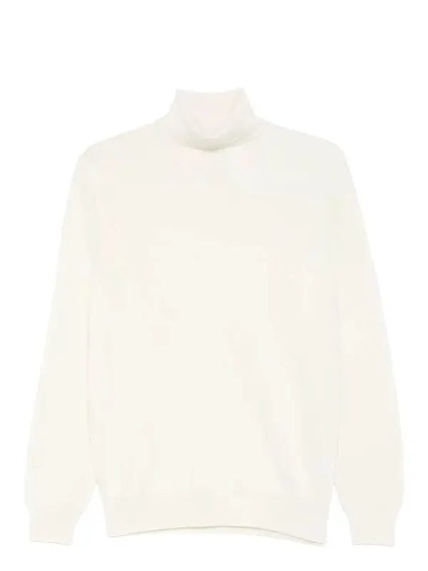 KANGRA Turtleneck Sweater - White