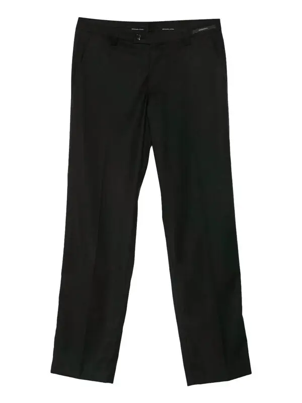 MICHAEL COAL Straight-leg Trousers - Black