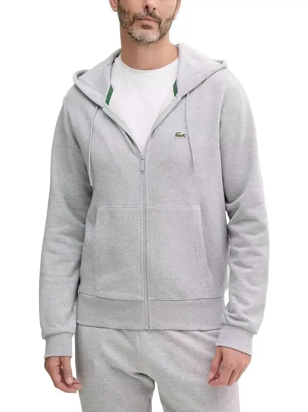 Lacoste Logo-patch Hoodie - Grey