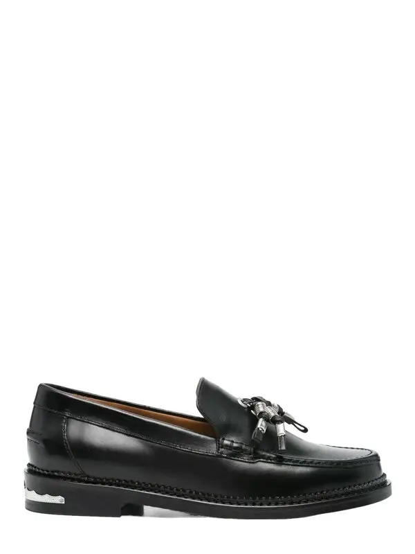 TOGA VIRILIS Tassel-embellished Leather Loafers - Black