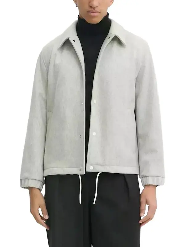 Hugo Buttoned Drawstring Jacket - Grey