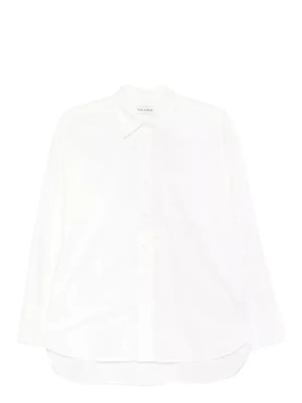 TRUE AVENUE Long-sleeve Button-up Shirt - White