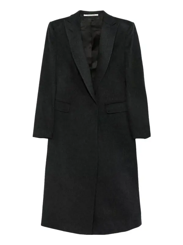 Tagliatore Peak-lapel Felted Coat - Grey