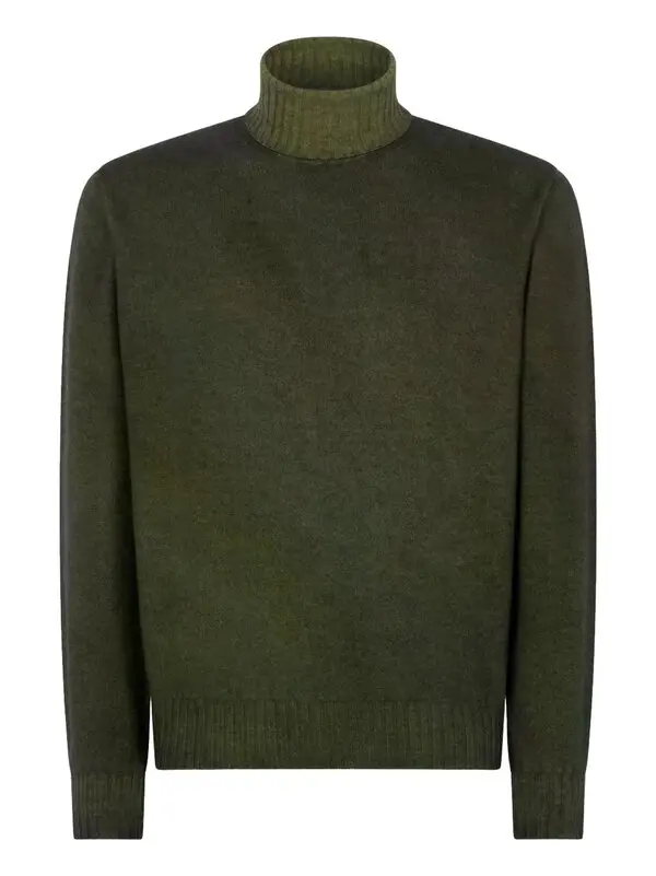Boglioli Turtleneck Ribbed-hem Sweater - Green