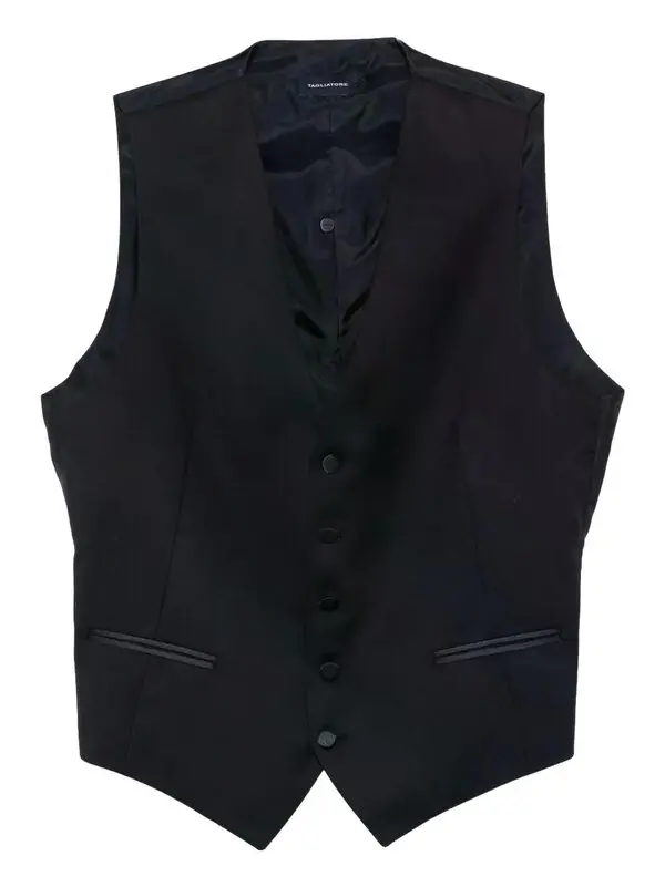 Tagliatore Button-fastening Sleeveless Waistcoat - Blue