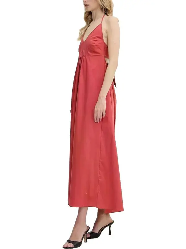 Liu Jo Halter-neck Tie-back Maxi Dress - Red