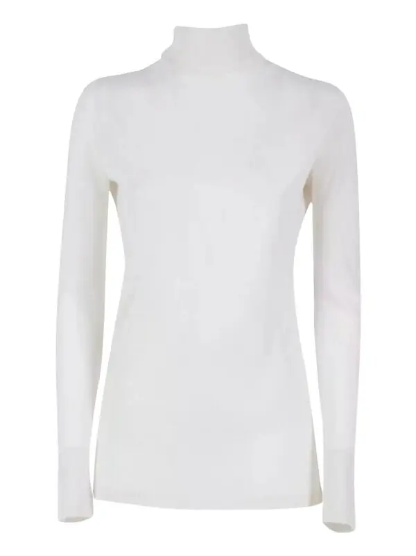 Fabiana Filippi Turtleneck Long Sleeve Sweater - White