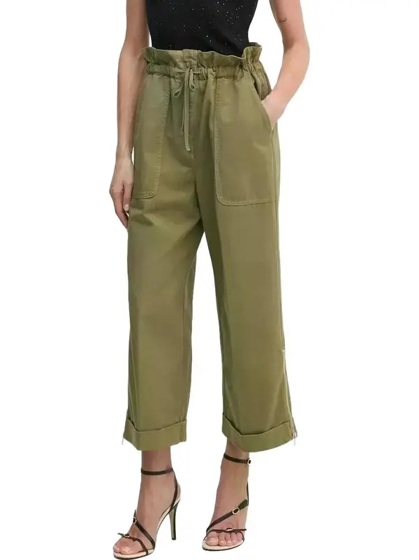 Pinko Drawstring Cuffed Trousers - Green