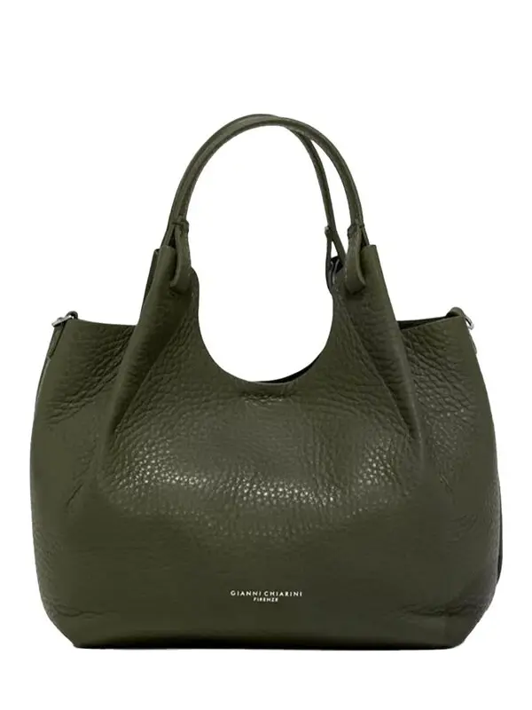 GIANNI CHIARINI Pebble-textured Top-handle Tote Bag - Green