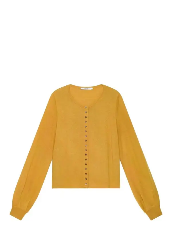 Malìparmi Button-detailed Balloon-sleeve Cardigan - Yellow