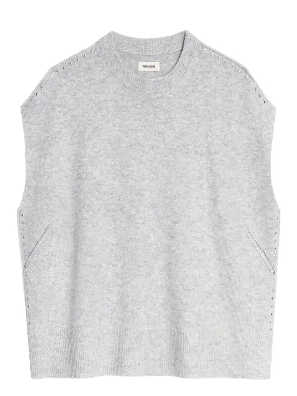Zadig&Voltaire Embellished Sleeveless Sweater - Grey