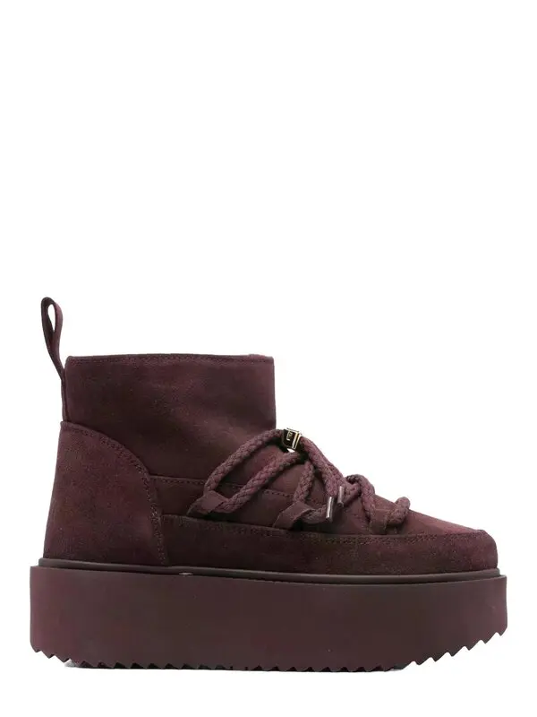 Inuikii Lace-up Platform Boots - Red