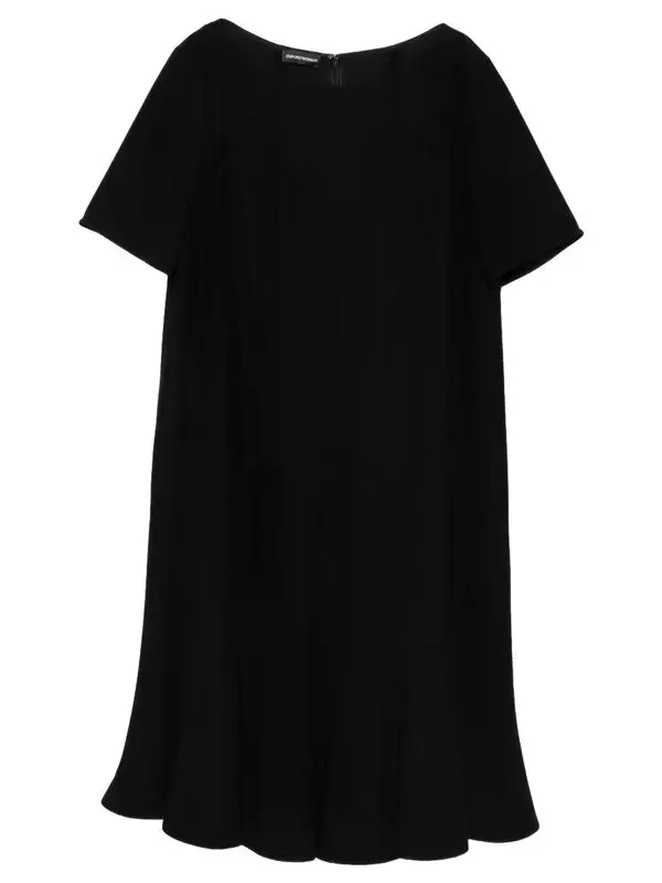 Emporio Armani Short-sleeve Flared Dress - Black