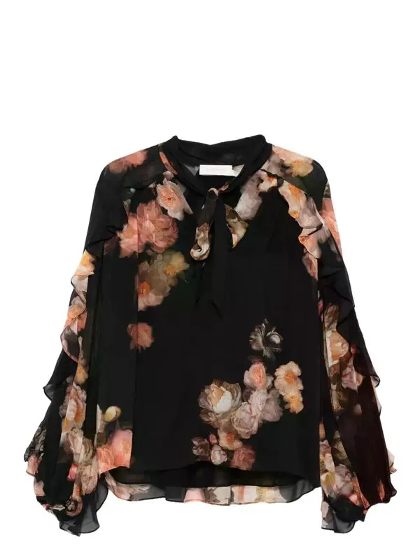 Zimmermann Floral-print Blouse - Black