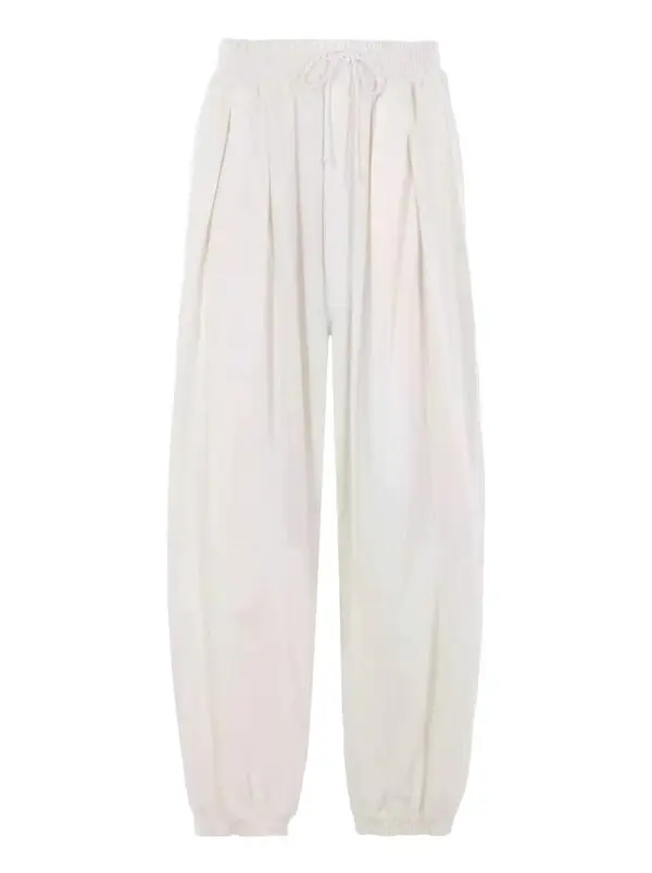 HED MAYNER Elasticated-cuff Pleated Trousers - White