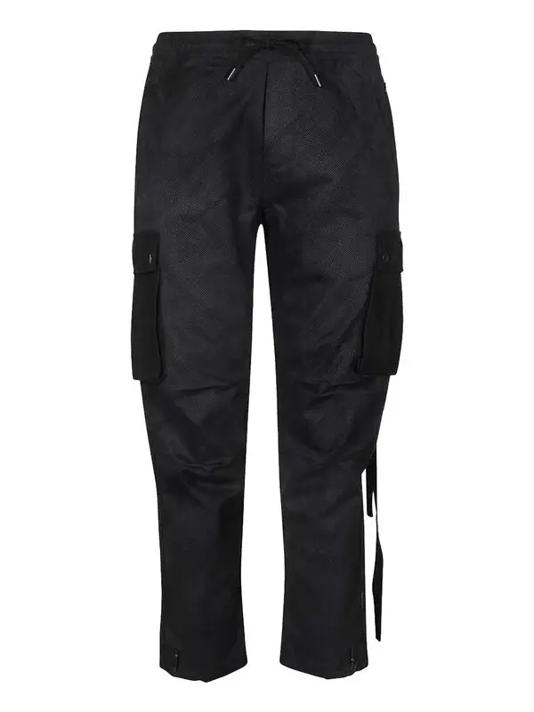 MAHARISHI Elasticated-waistband Cargo Trousers - Blue