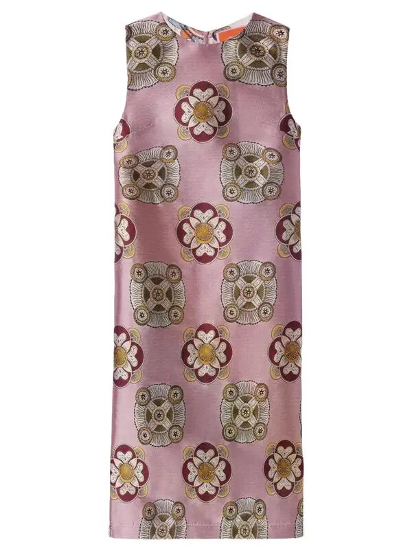 La DoubleJ Floral-print Sleeveless Midi Dress - Pink