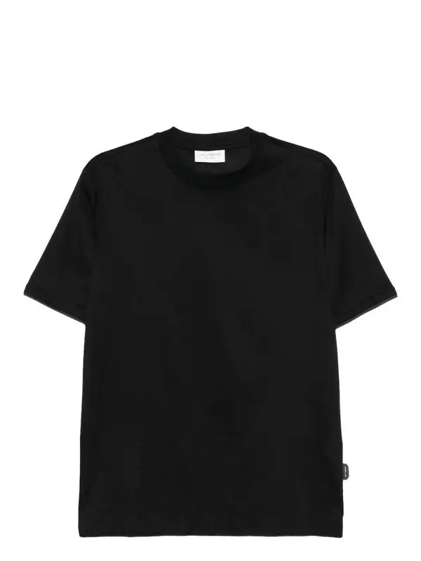 YES LONDON Panelled Cotton T-shirt - Black