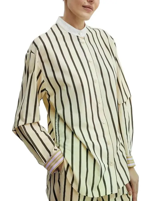 FORTE_FORTE Stripe-pattern Shirt - Neutrals